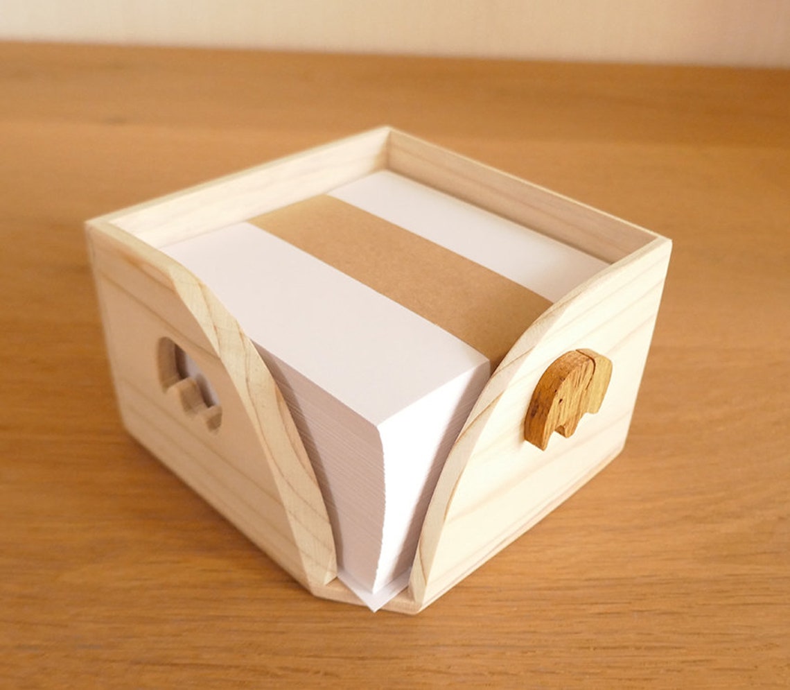 Zettelbox wood handmade handmade notepad box box box | Etsy