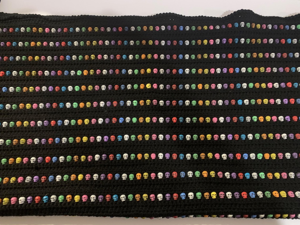 Weighted Skull Bead, Crochet Blanket - Etsy