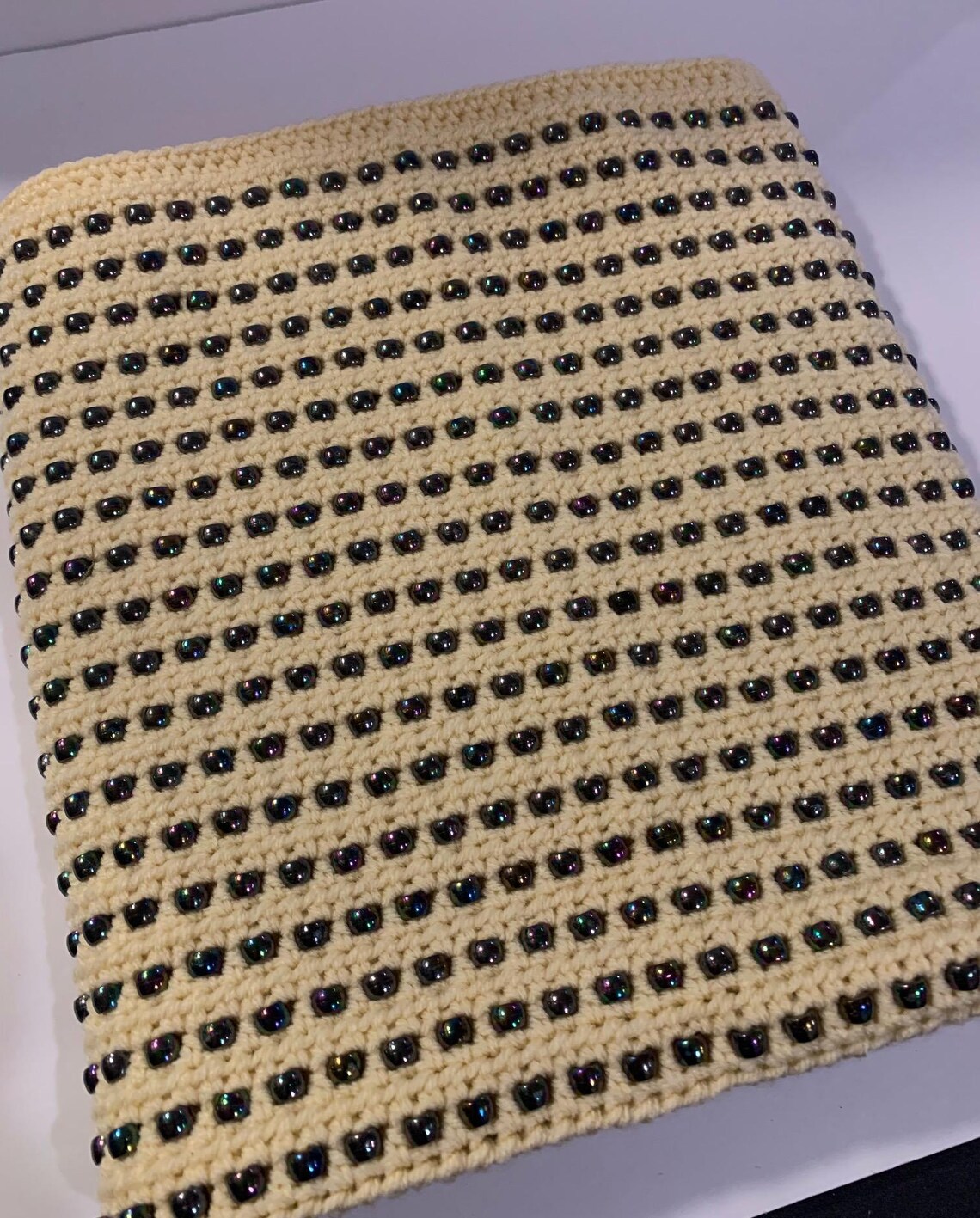 Weighted Crochet Bead Lap Blanket-ready to Ship - Etsy
