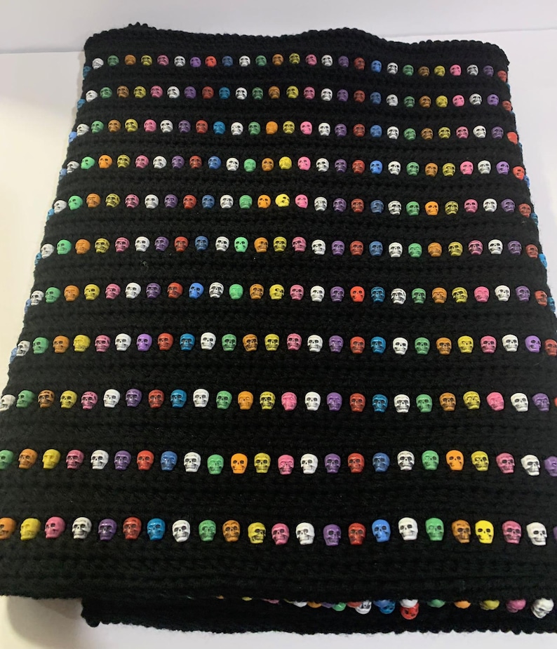 Weighted Skull Bead, Crochet Blanket - Etsy