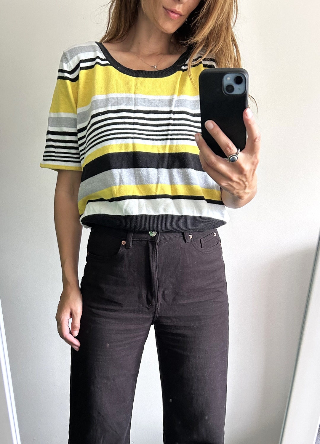 Old School Striped Top / Sport Retro Top / Preppy Smart 70s Knitwear ...