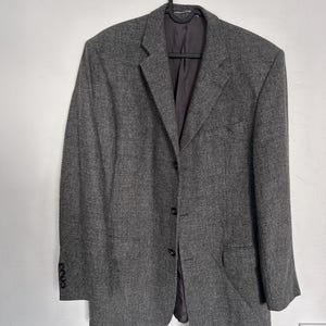 Classy Gray Blazer / Boyfriend Jacket / Tweed Jacket / Classic Blazer ...