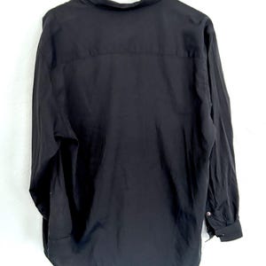 Black Classy Ladies Shirt / Vintage Button up Shirt / Work Office ...
