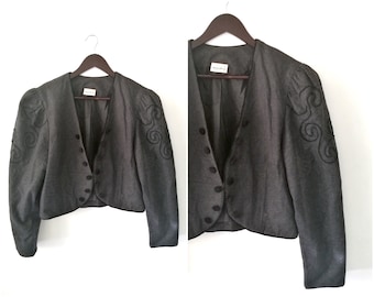 Cropped Wool Jacket | Etsy