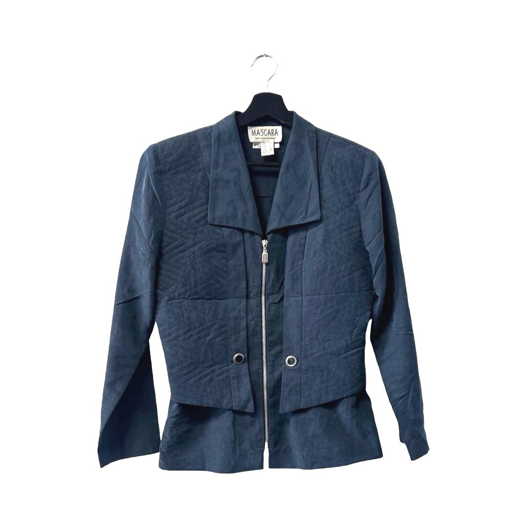 90s Blue Zip Jacket, Lyocell Light Woman Parka , Size M - Etsy UK