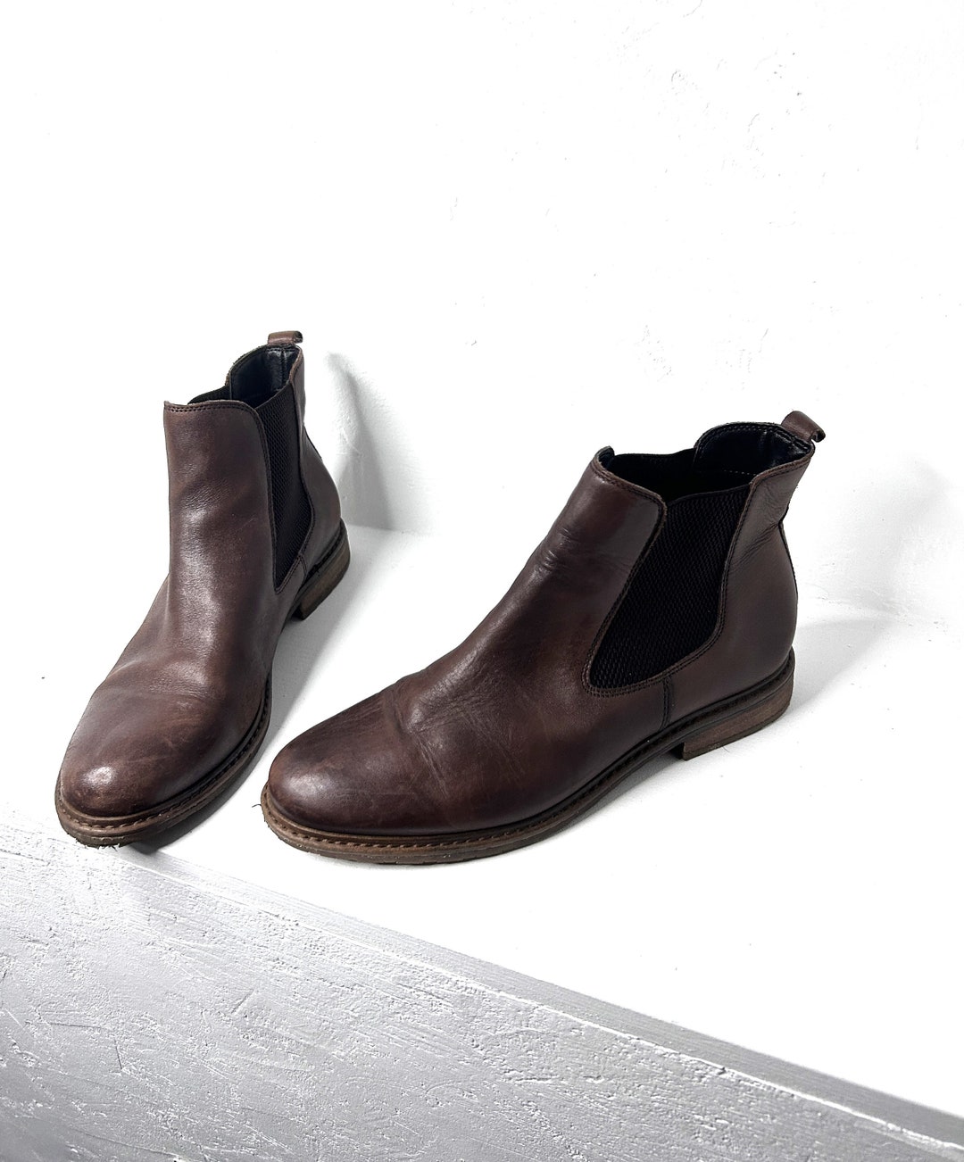 Brown Chelsea Boots / Leather Ankle Boots / Real Leather Shoes / Casual ...