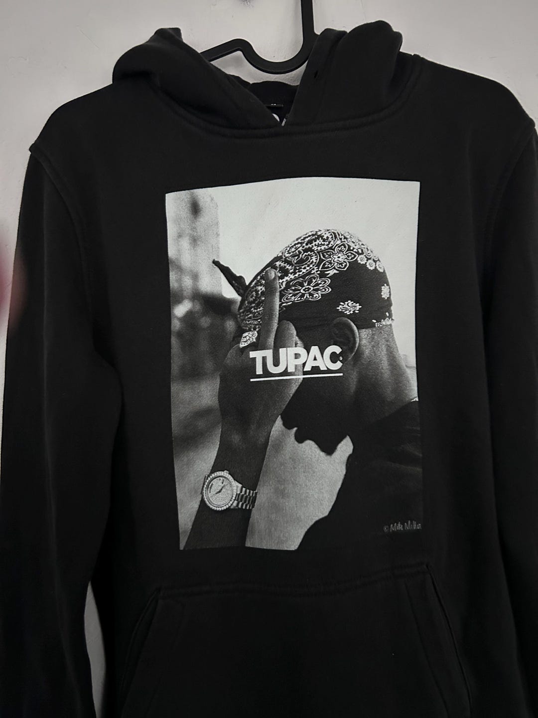 Tupac Portrait Hoodie / Music Icon Photo Print Jumper / Rap Rave Street ...
