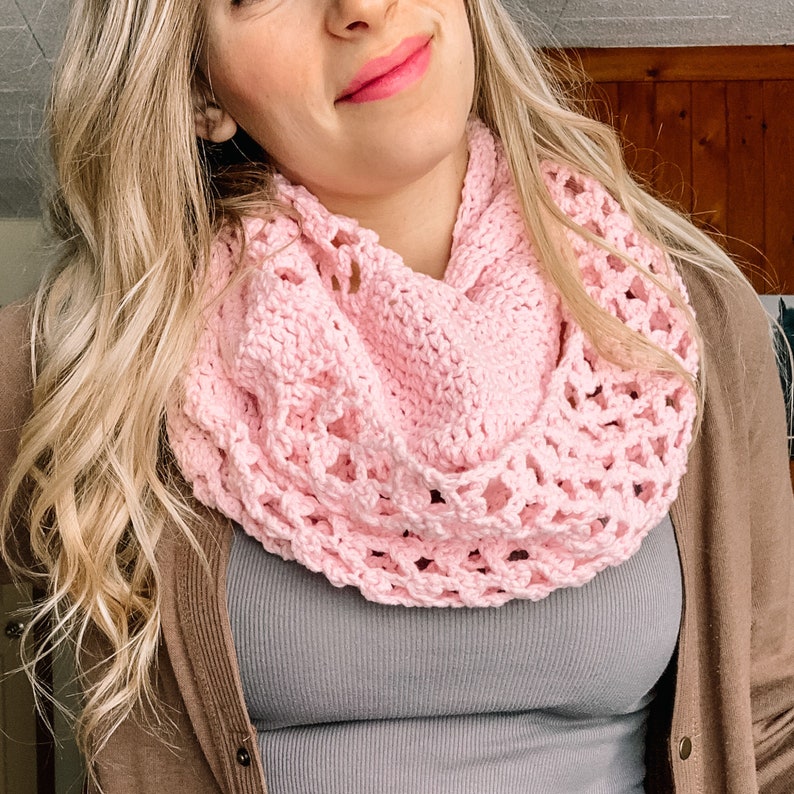 The Lacey Infinity Crochet Pattern, Crochet Infinity Scarf Pattern ...