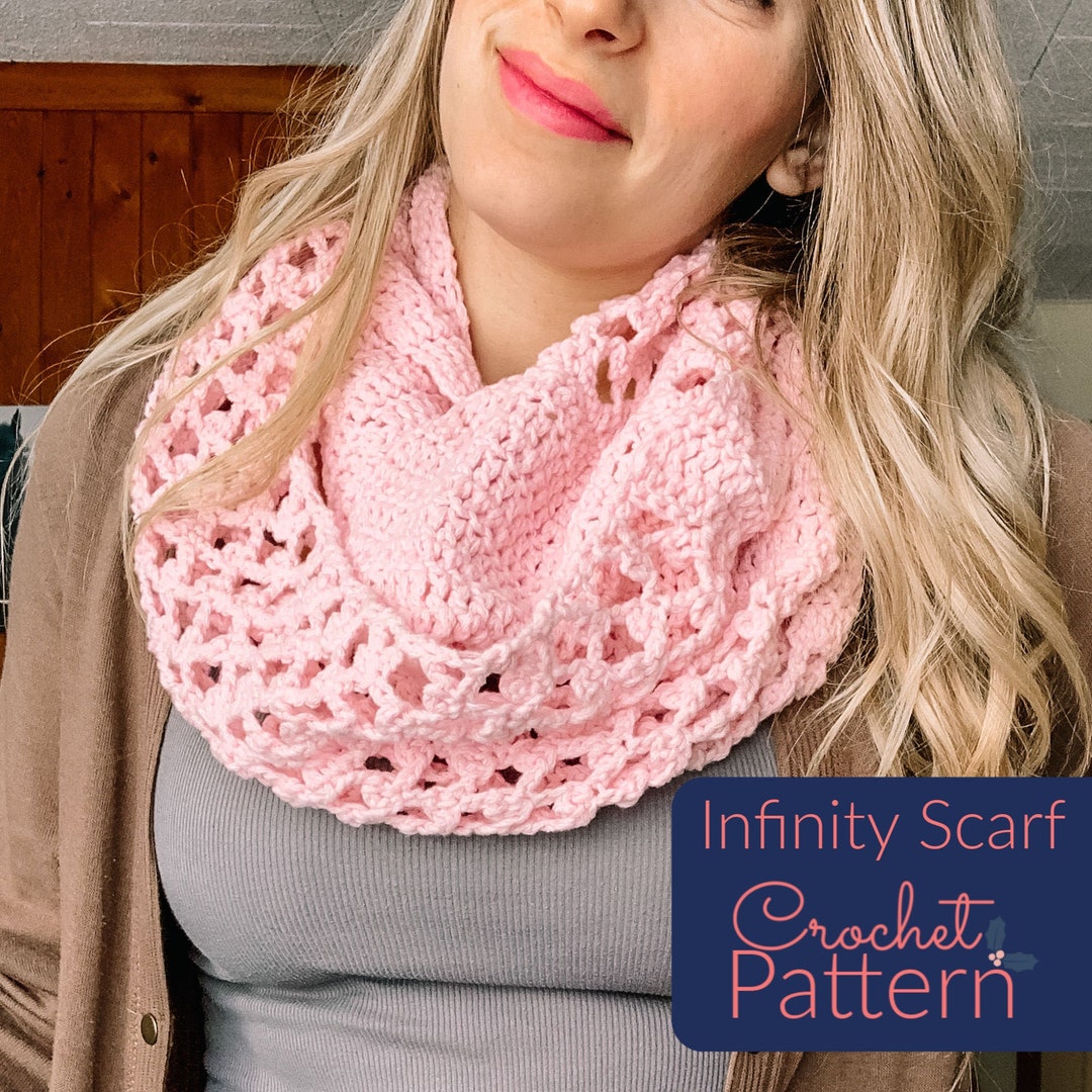 The Lacey Infinity Crochet Pattern, Crochet Infinity Scarf Pattern ...