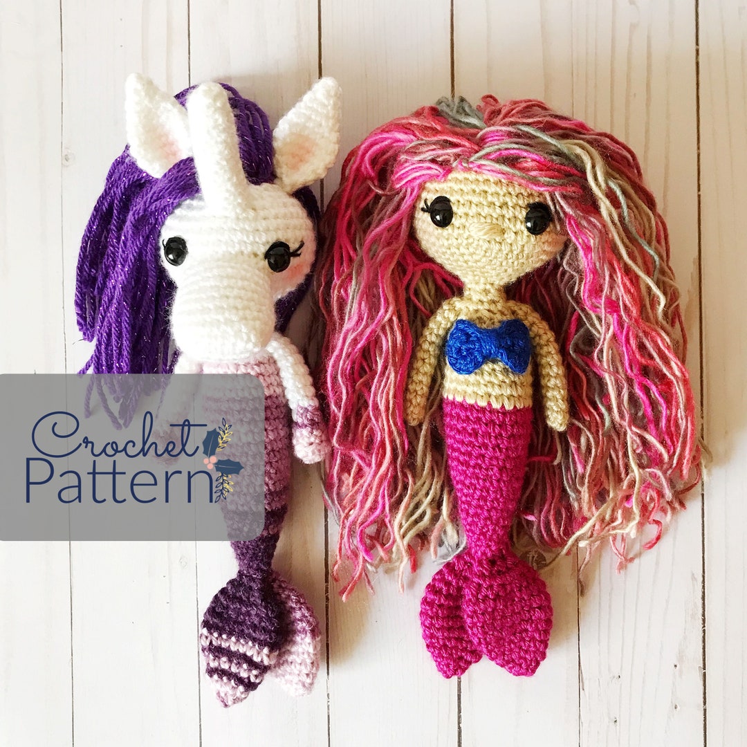 Crochet Mermaid Pattern, Crochet Mermaid Tutorial, Amigurumi Mermaid ...