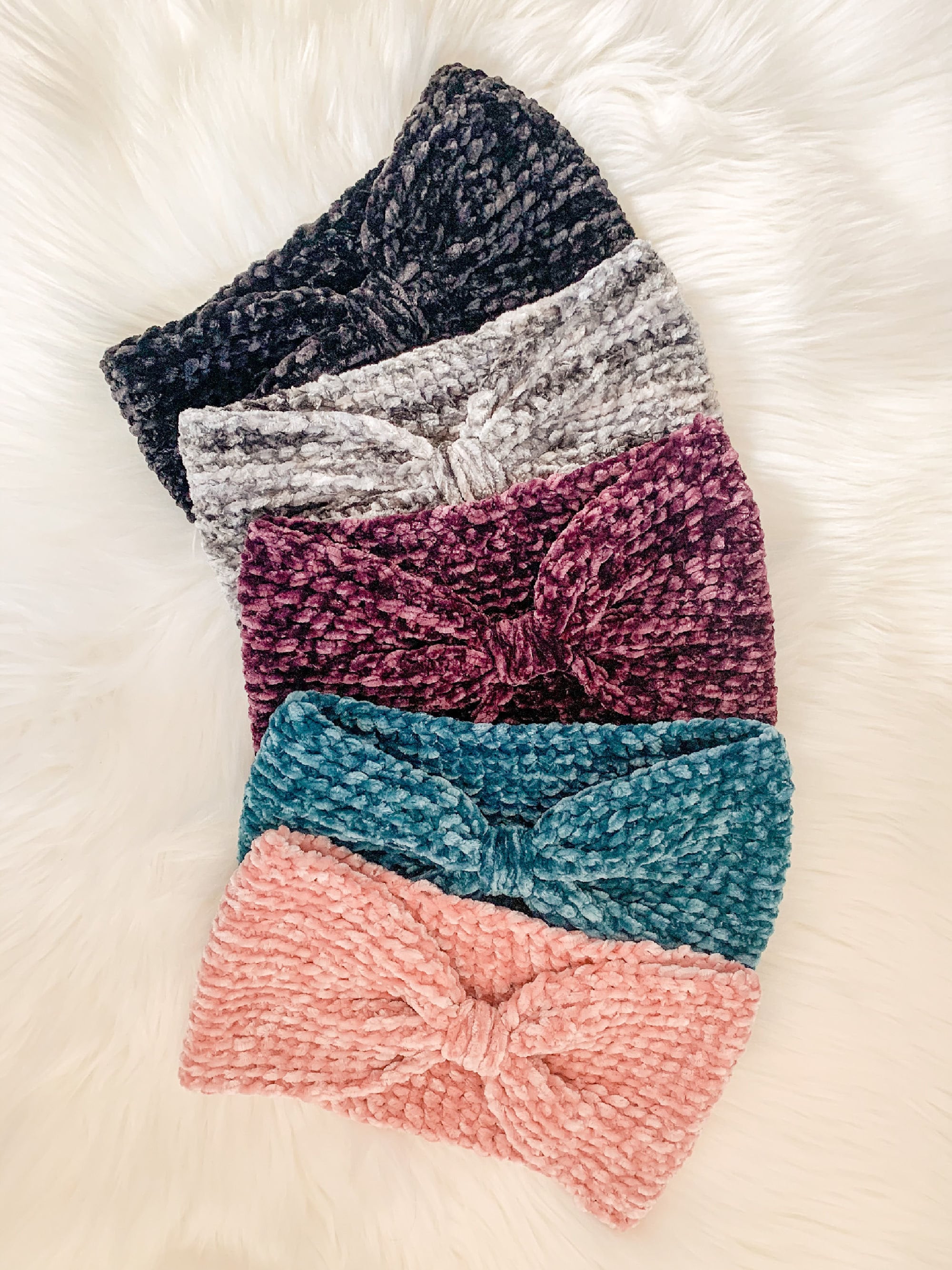 Velvet Ear Warmer, Velvet Crochet Pattern, Crochet Ear Warmer Pattern ...