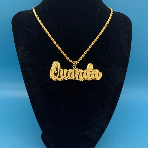 Nameplate Chain - Etsy