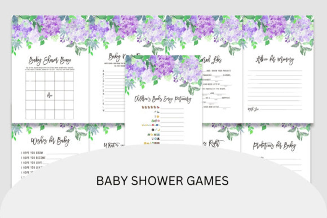 Purple Baby Shower Games Baby Shower Games Girl Baby Shower Games ...