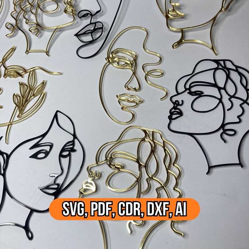 Woman Face Art Laser - Etsy