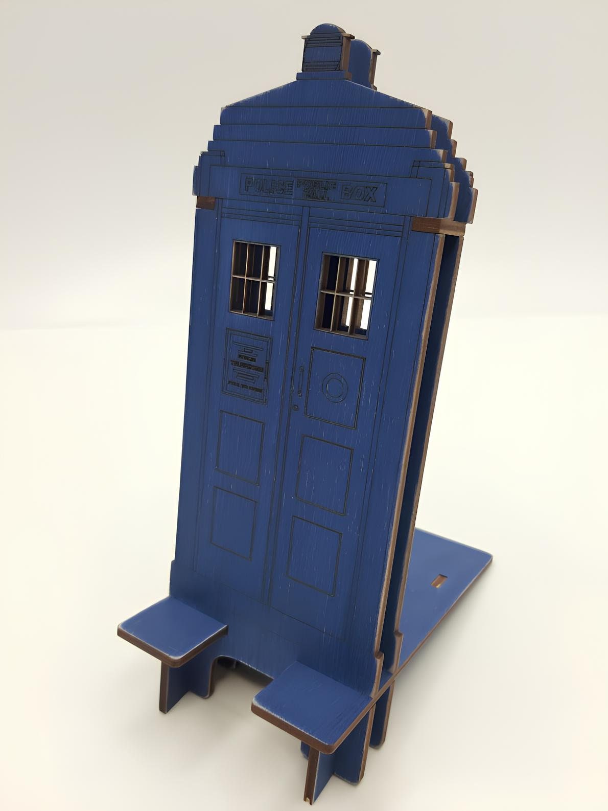 TARDIS Police Box Phone Stand Laser Cut Files (digital Download) - Etsy