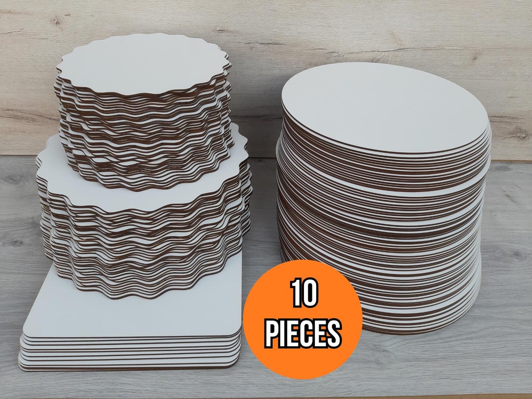 Engravable MDF Cake Board Set: 3mm Tiered Cake Base, Crafts & Display ...