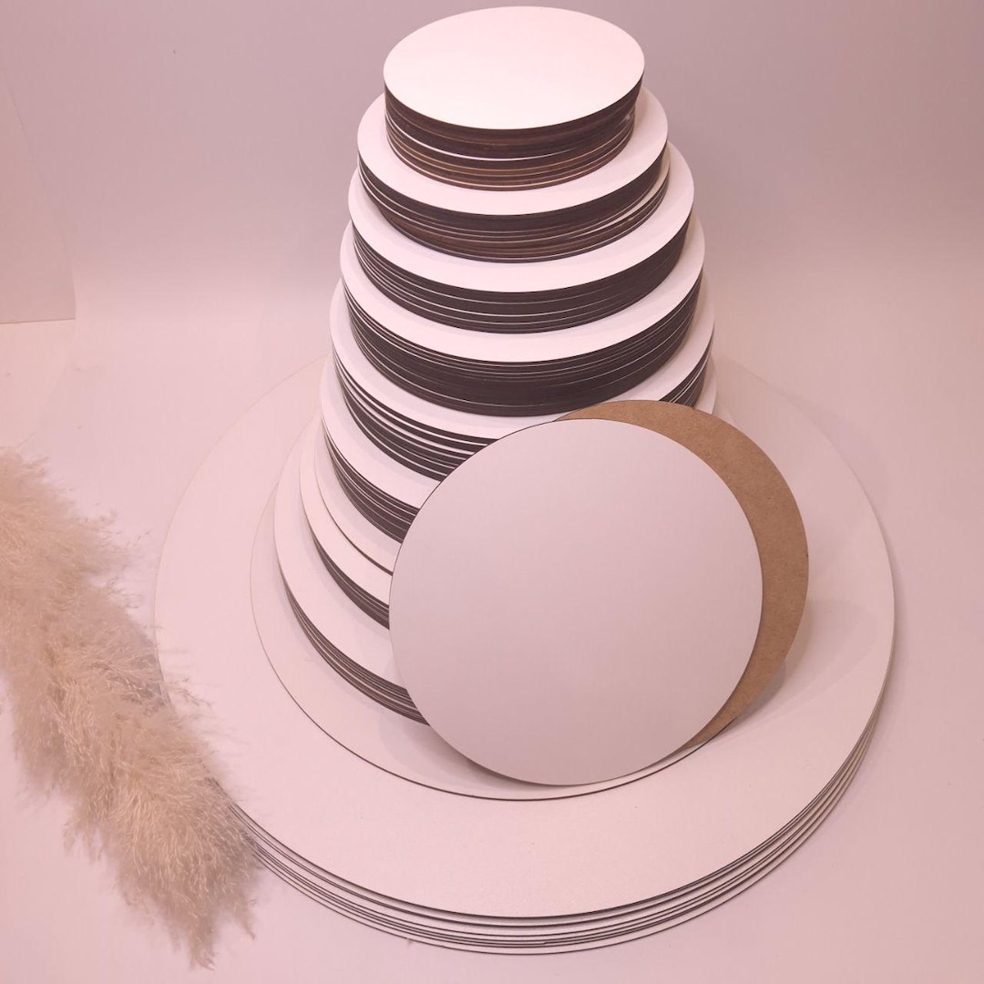 Engravable Round MDF Cake Boards 3mm – Durable Customizable Cake Base ...