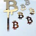 Bitcoin Cake Topper Set With Tags & Sign. Crypto Party Decorations ...