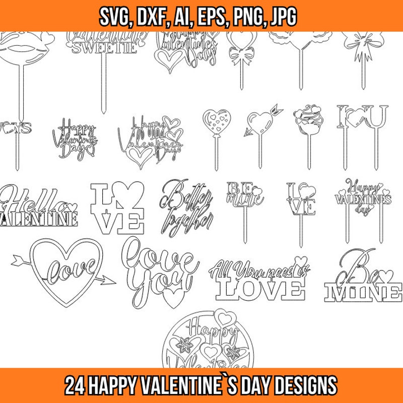 San valentin toppers - Etsy España