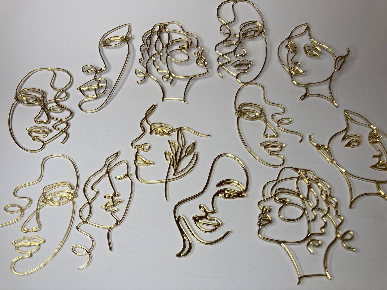 Woman Face Line Art Cake Topper Design. Digital File for Laser Cutting ...