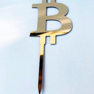Bitcoin Cake Topper Set With Tags & Sign. Crypto Party Decorations ...