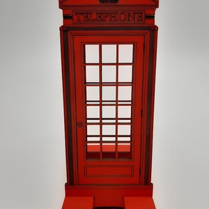 British Phone Booth Phone Stand - Svg, Dxf, Ai, Eps, Cdr, Pdf Files ...