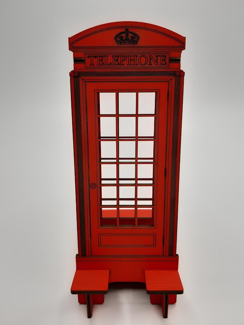 British Phone Booth Phone Stand - Svg, Dxf, Ai, Eps, Cdr, Pdf Files ...