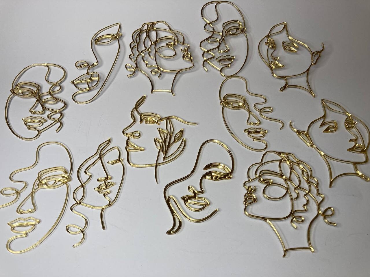 Woman Face Line Art Cake Topper Design. Digital File for Laser Cutting ...