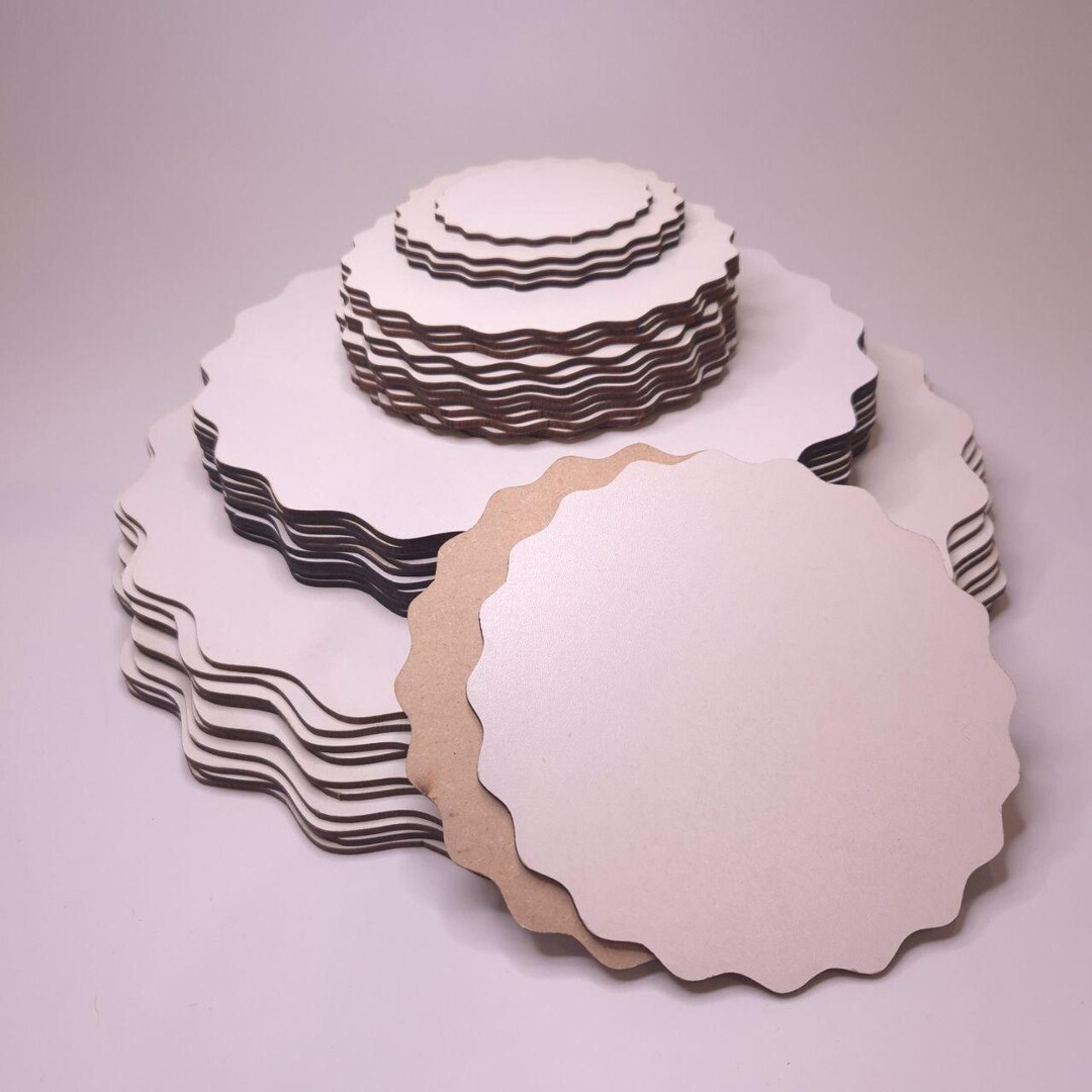 Custom Engraved 3mm MDF Cake Boards, Durable Wave-edge Bases for Cakes ...