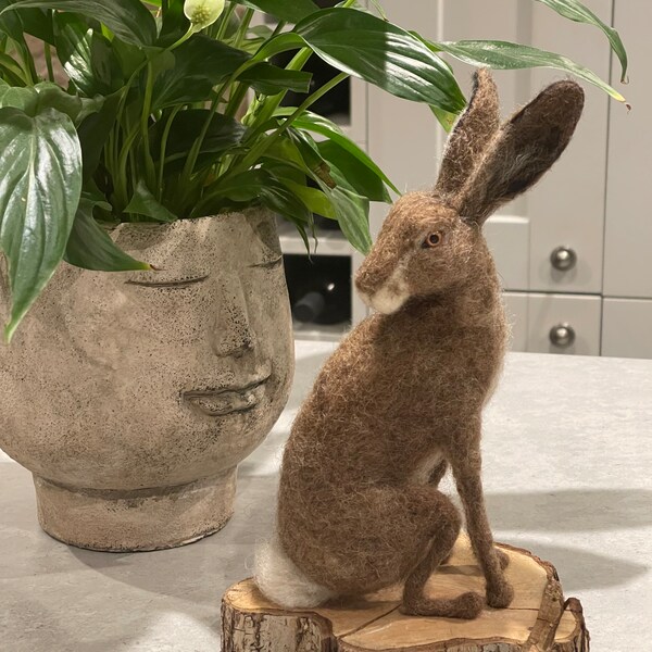 Needle Felted Hare - Etsy UK