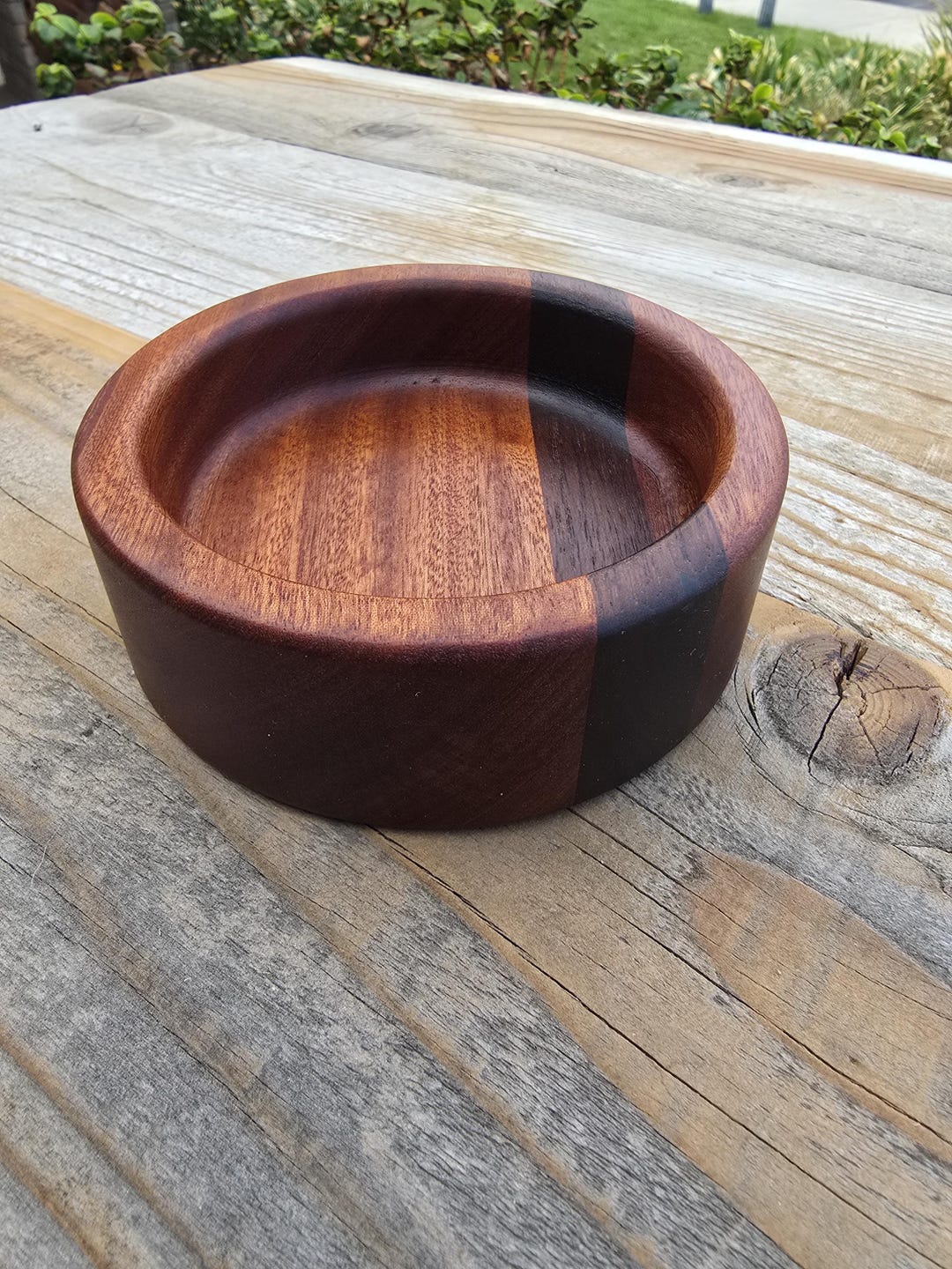 Sapele and Walnut Wood 5" Bowl - Etsy