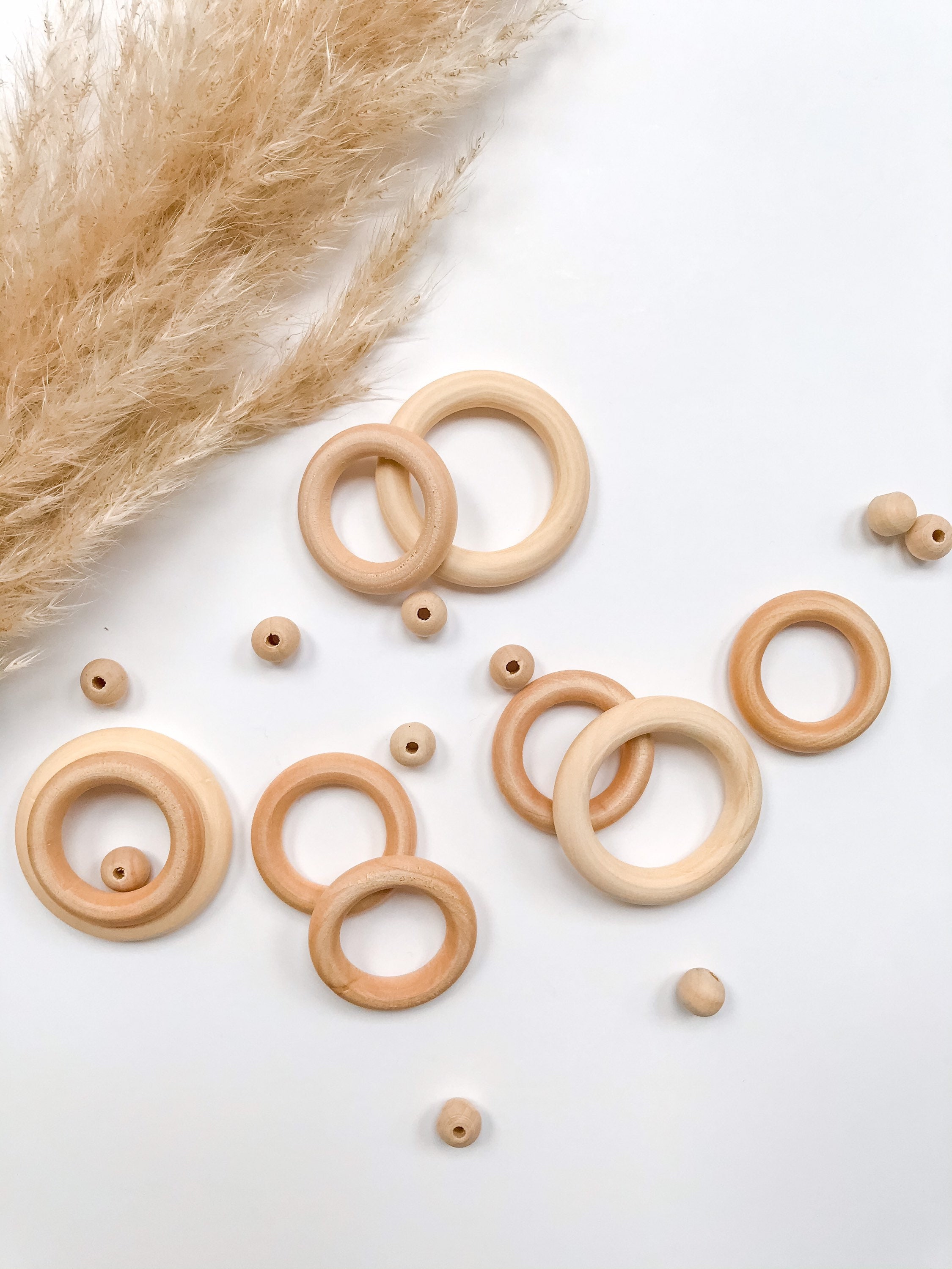 Natural Wooden Rings DIY Wooden Rings Macrame Wooden Rings - Etsy UK