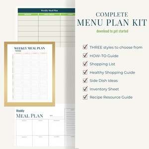 Complete Menu Planning Kit to Make Eating Healthy Easier - Etsy