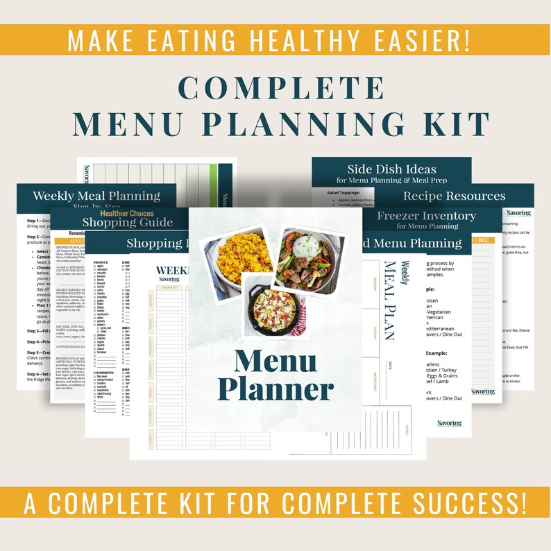 Complete Menu Planning Kit to Make Eating Healthy Easier - Etsy
