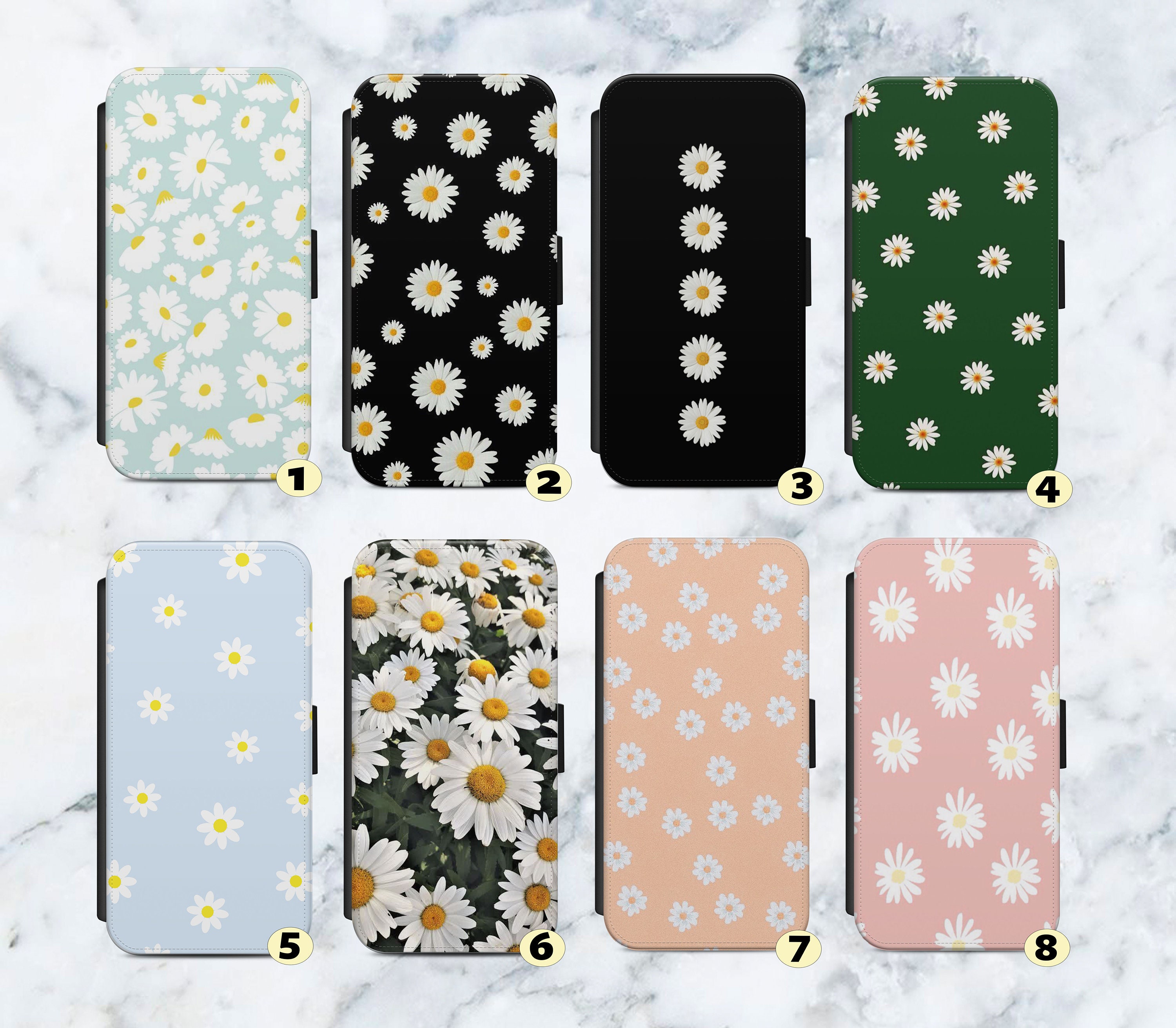 Cute Daisy Daisies Floral Vegan Leather Flip Case Cover - Etsy UK