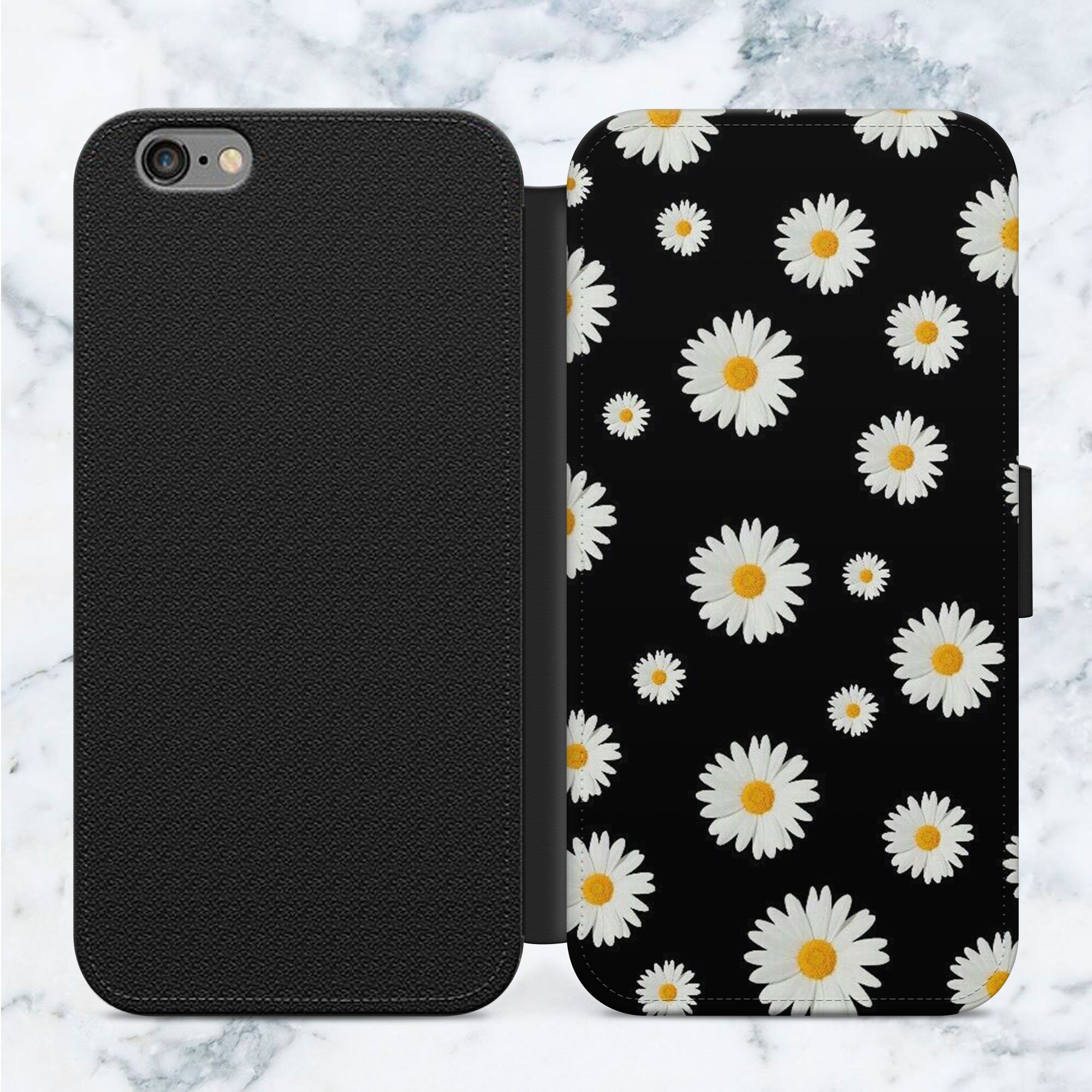 Cute Daisy Daisies Floral Vegan Leather Flip Case Cover - Etsy UK