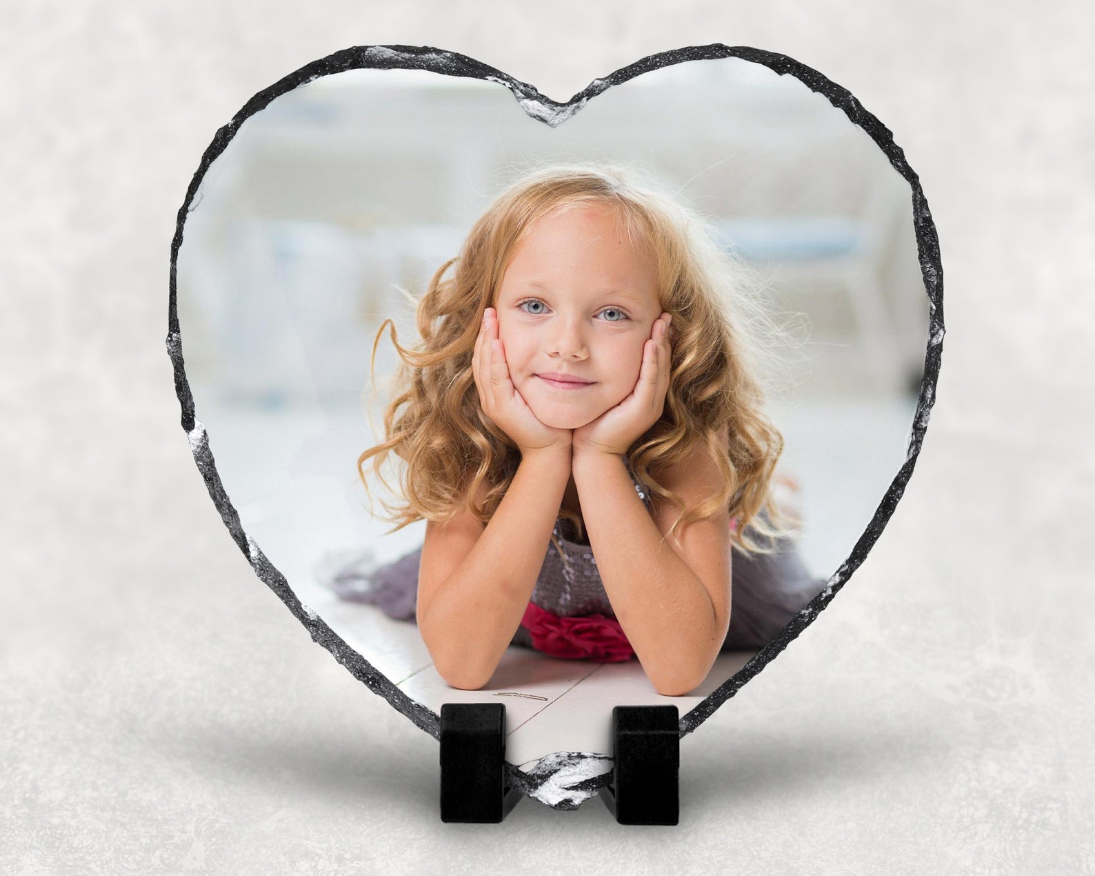 Personalised Square Photo Rock Slate Photo Slate With Stands - Etsy