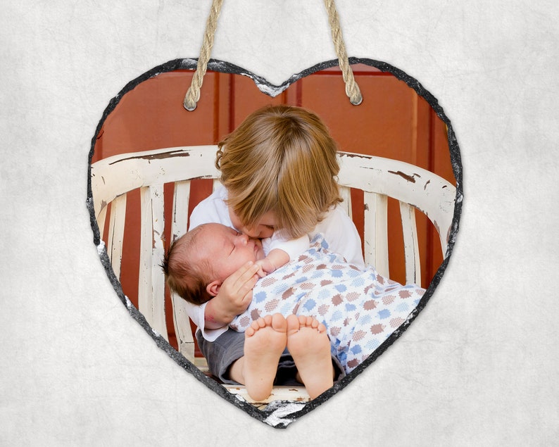 Personalised Square Photo Rock Slate Photo Slate With Stands | Etsy