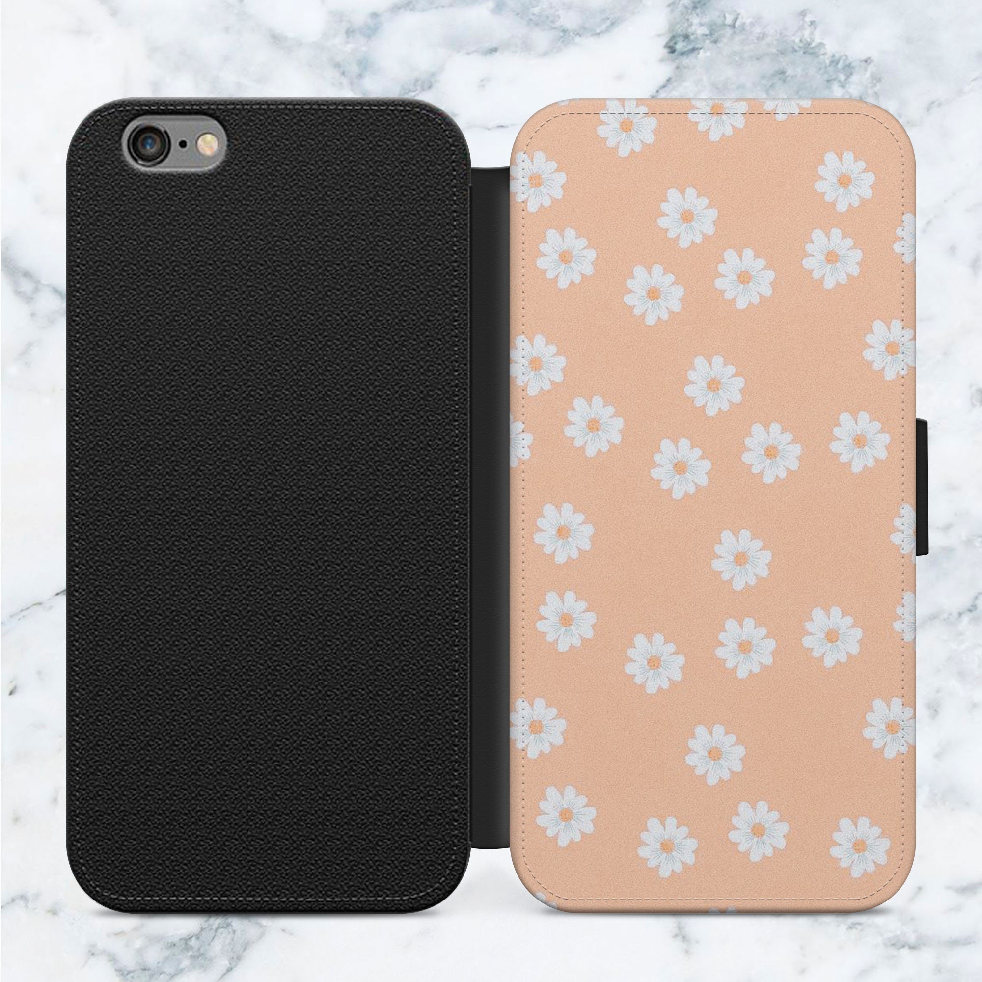 Cute Daisy Daisies Floral Vegan Leather Flip Case Cover - Etsy UK