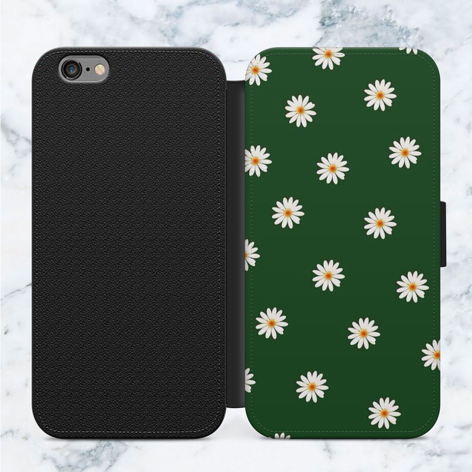 Cute Daisy Daisies Floral Vegan Leather Flip Case Cover - Etsy UK