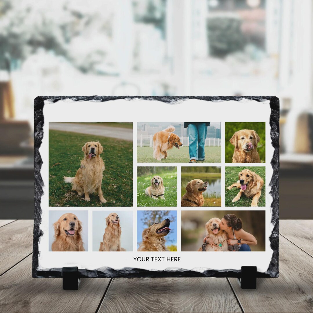 Personalised Photo Collage Slate — Custom 10 Picture Gift | Family ...