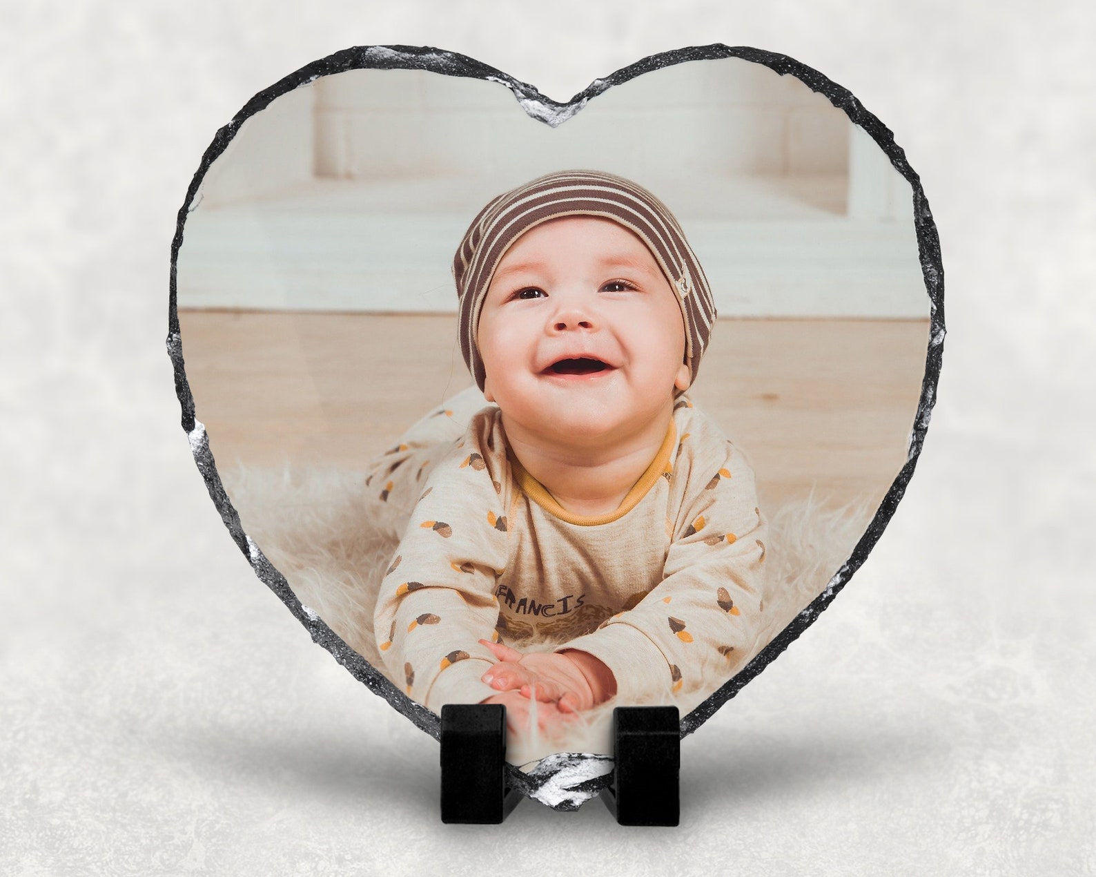 Personalised Square Photo Rock Slate Photo Slate With Stands - Etsy