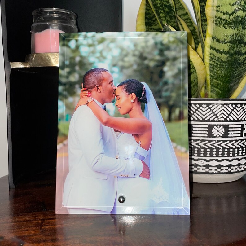 Personalised Square Photo Rock Slate Photo Slate With Stands | Etsy