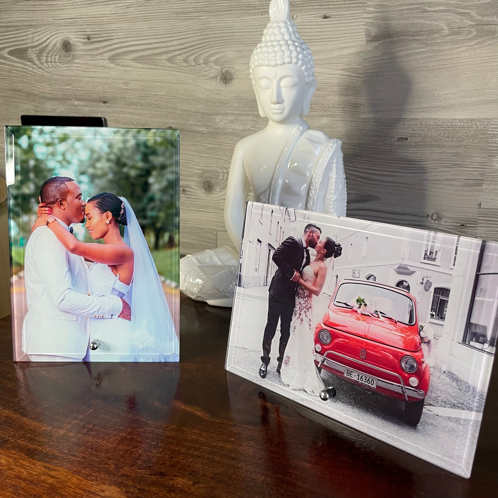 Personalised Square Photo Rock Slate Photo Slate With Stands | Etsy