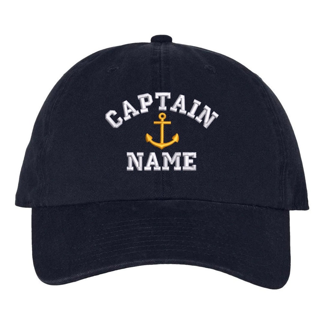 Captain Custom Embroidered Personalized CAPTAIN Dad Hat Add Your Name ...