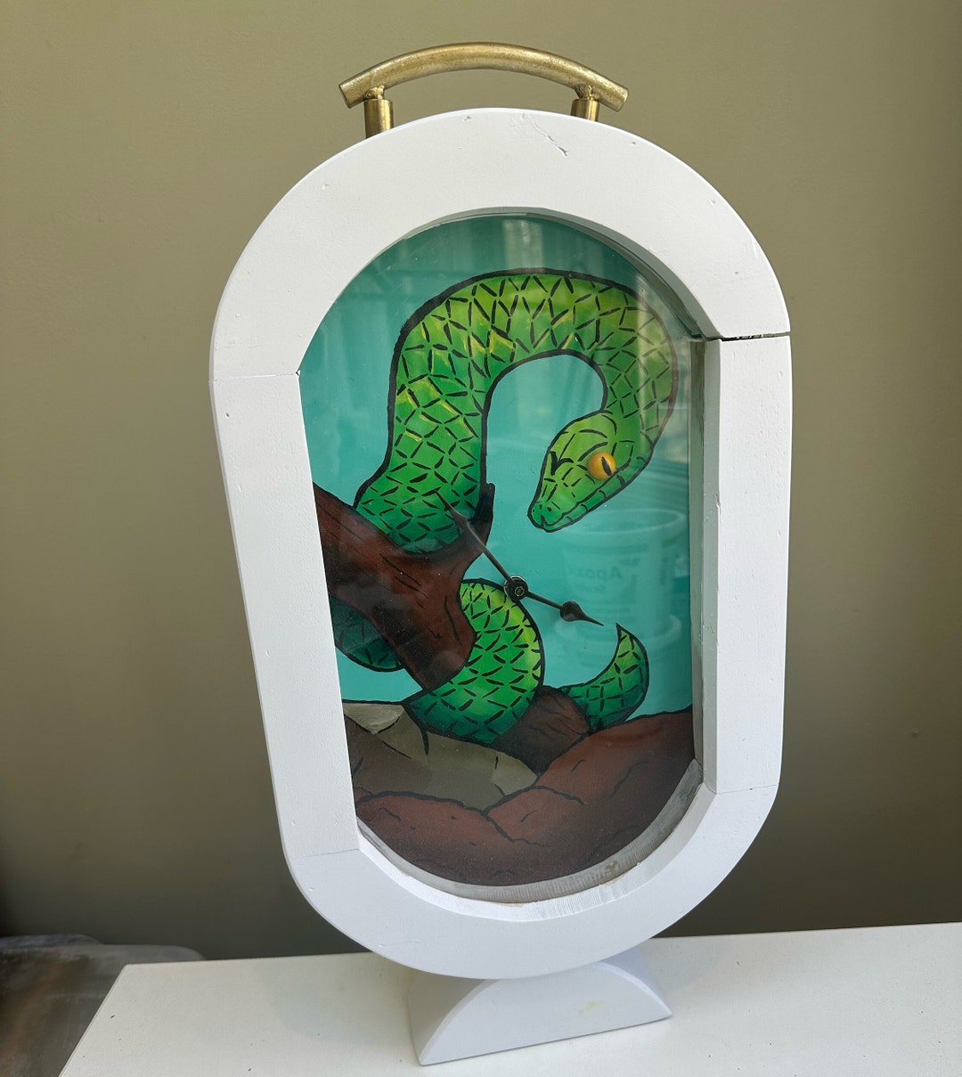 Snake Terrarium Upcycled Clock - Etsy