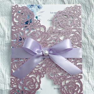 Lilac Invitation | Invitacion Lilac | Laser Cut Invitation ...