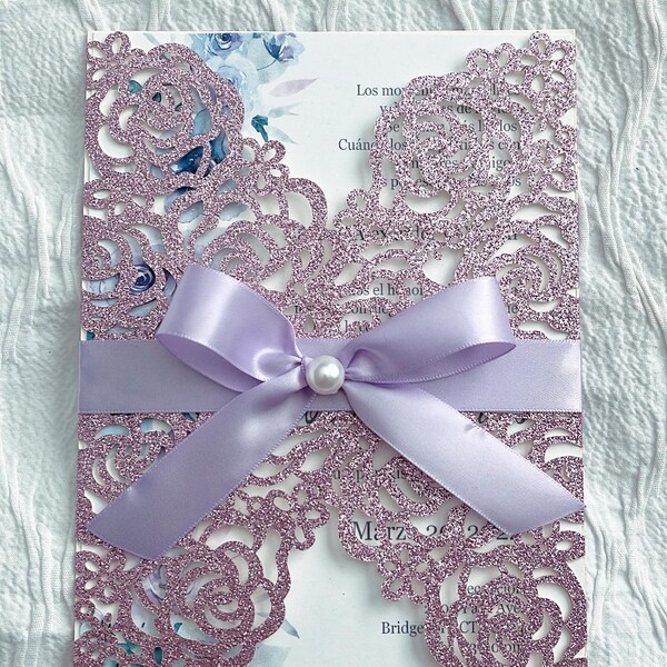 Lilac Invitation - Etsy
