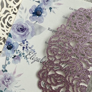 Lilac Invitation | Invitacion Lilac | Laser Cut Invitation ...