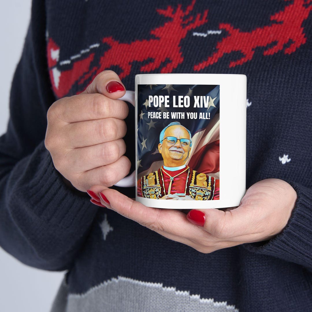 New Pope Leo Coffee Mug, Catholic Gift Idea, Americana Keepsakes ...